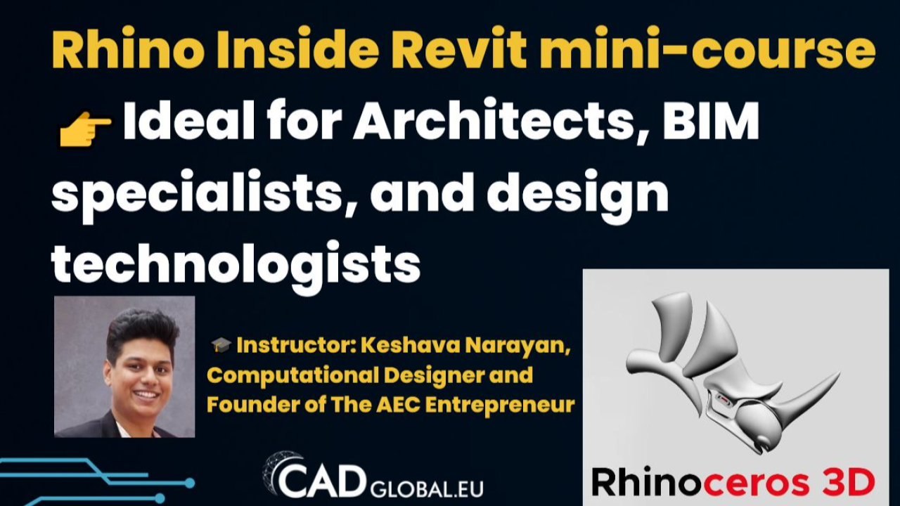 迷你课程：Rhino.Inside.Revit - 2025年10月24日（在线课程） - Rhino3D 中文博客Rhino3D 中文博客